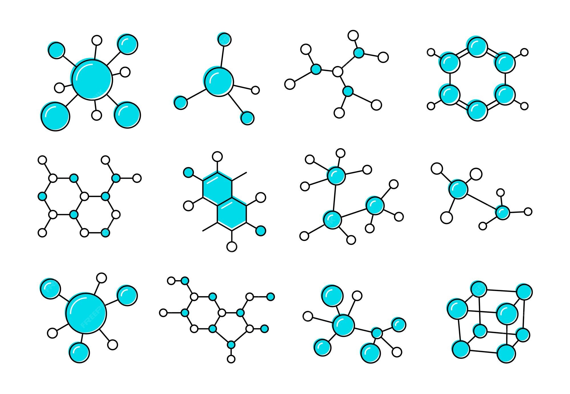 Premium Vector | Science and medical molecule icons or emblem Premium Vector | Science and medical molecule icons or emblem
