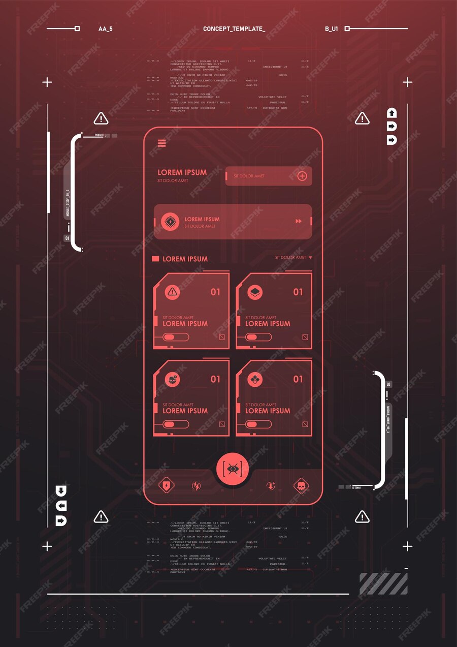 Premium Vector | Scifi futuristic hud dashboard display virtual reality technology screen Game ...