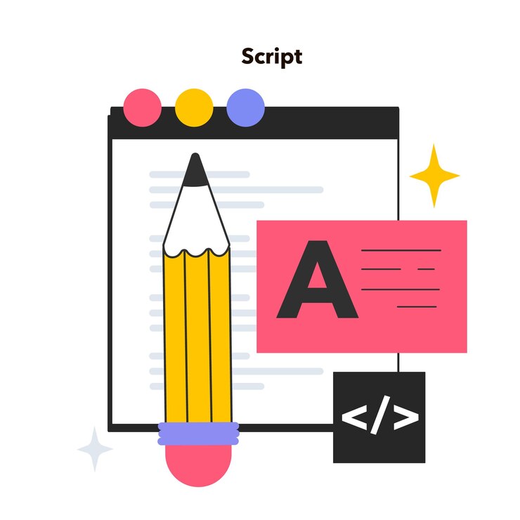 Premium Vector Script Software Development And Web Programming Cms Architecture Program Or