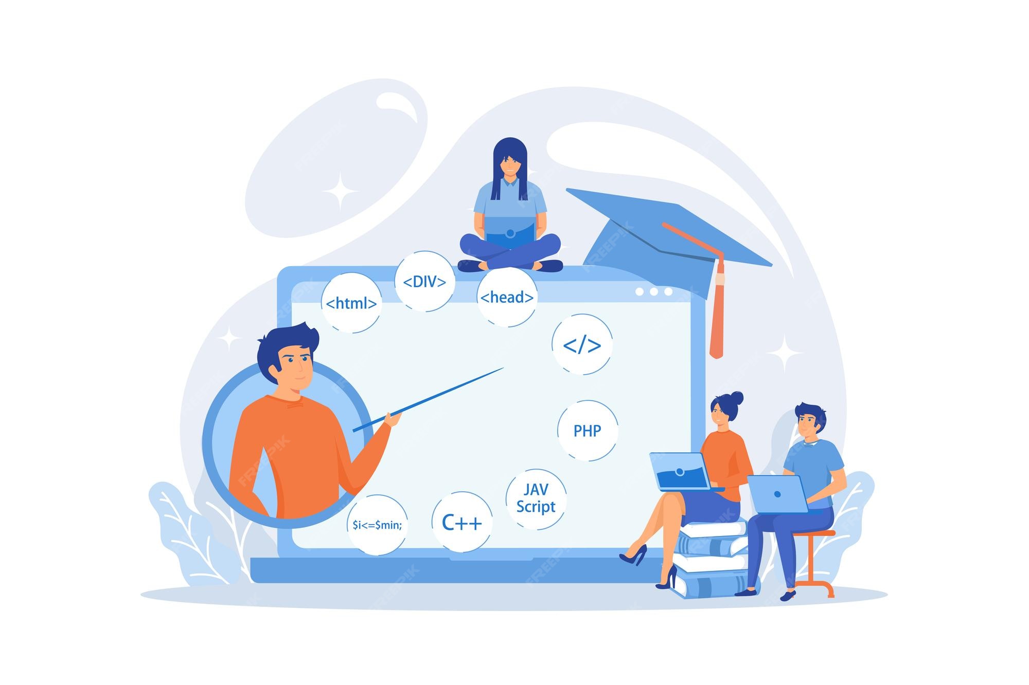 Premium Vector Script Writing Software Engineering Coding Workshop