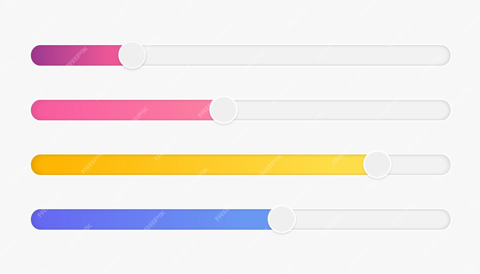 Premium Vector | Scrollbar colorful set Modern design for your website Premium Vector | Scrollbar colorful set Modern design for your website