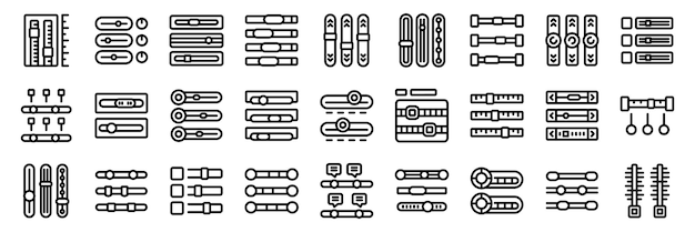 Premium Vector | Scrollbar icons set Collection of linear adjuster ... Premium Vector | Scrollbar icons set Collection of linear adjuster ...