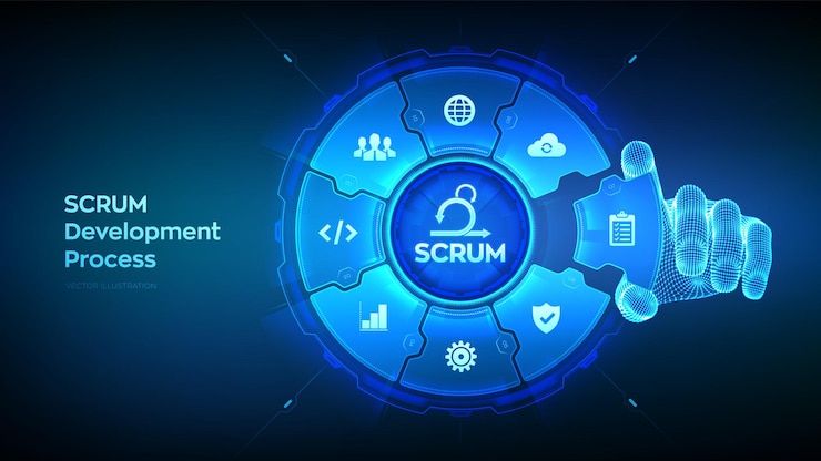 Premium Vector | Scrum agile development methodology process iterative ...