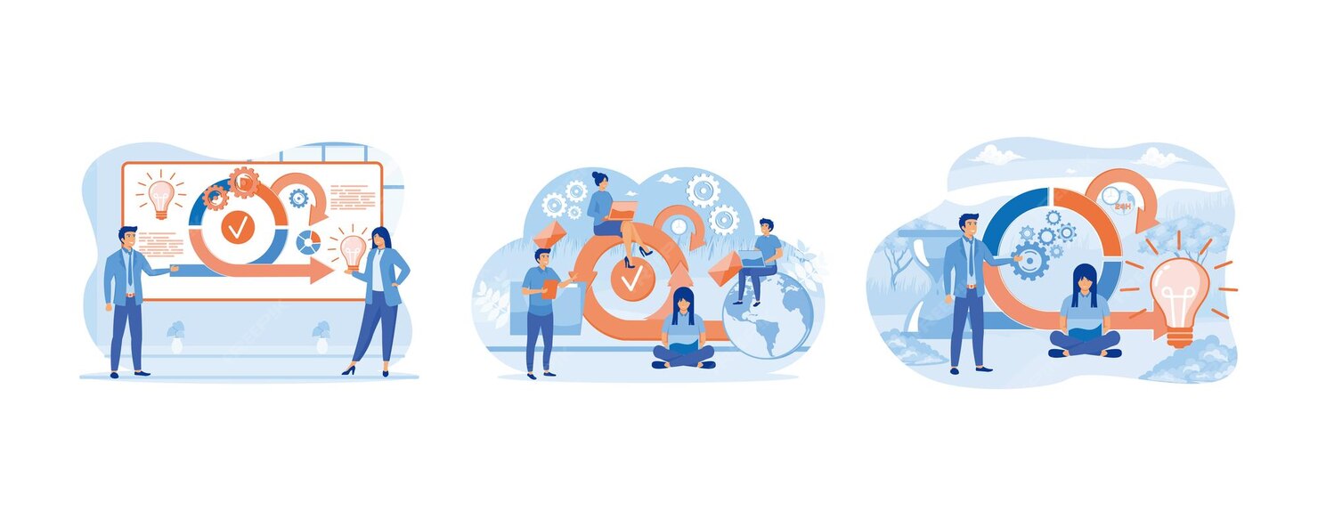 Premium Vector Scrum Agile Framework Plan As Software Development