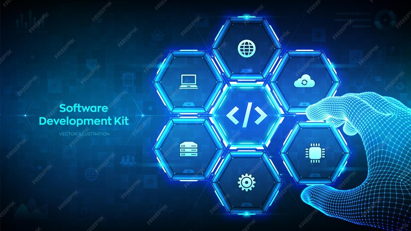 Premium Vector | Sdk software development kit programming language ...