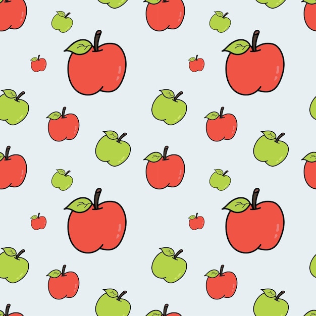 Premium Vector | Seamless apple background vector pattern Premium Vector | Seamless apple background vector pattern