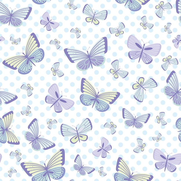 Premium Vector | Seamless butterfly vector repeat pattern background Premium Vector | Seamless butterfly vector repeat pattern background