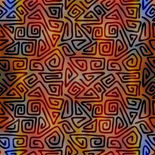 Premium Vector Seamless Pattern Ethnic Background African Motifs
