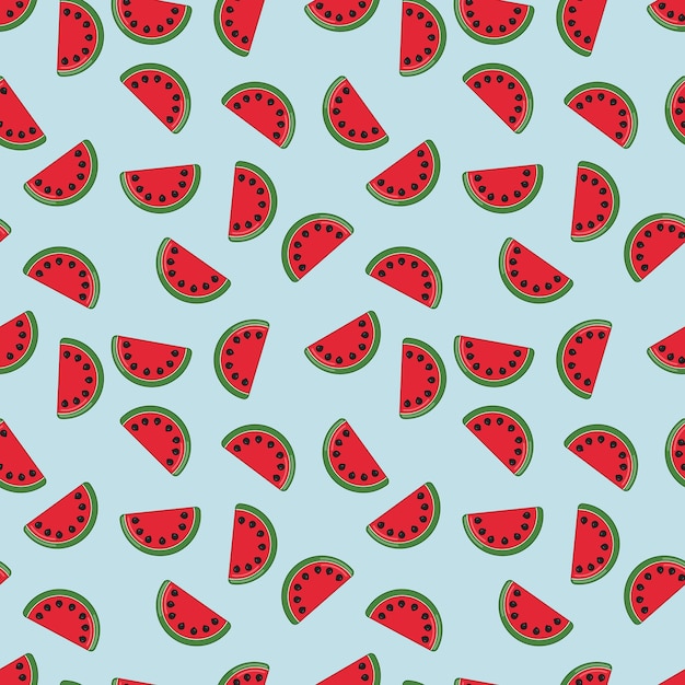 Premium Vector | Seamless pattern of watermelons vector background Premium Vector | Seamless pattern of watermelons vector background