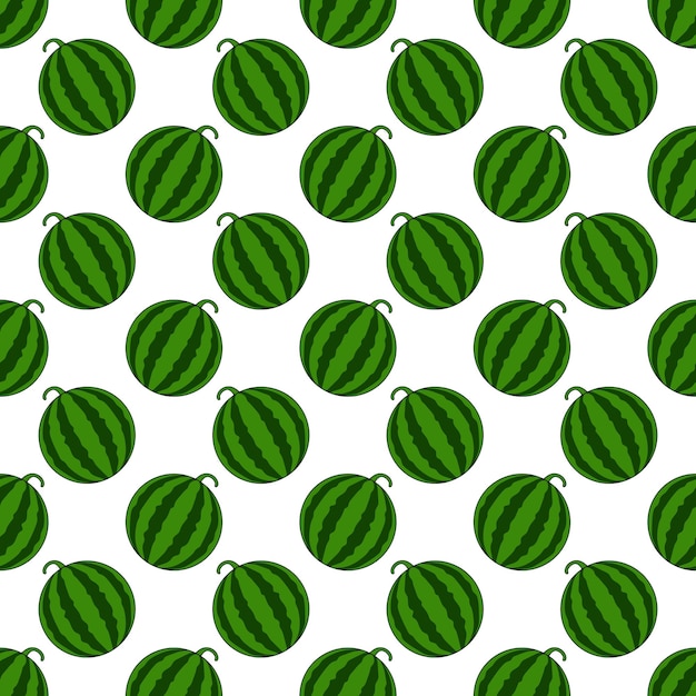 Premium Vector | Seamless pattern watermelons on a white background Premium Vector | Seamless pattern watermelons on a white background