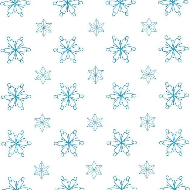 Premium Vector | Seamless simple christmas snowflake pattern on white ... Premium Vector | Seamless simple christmas snowflake pattern on white ...