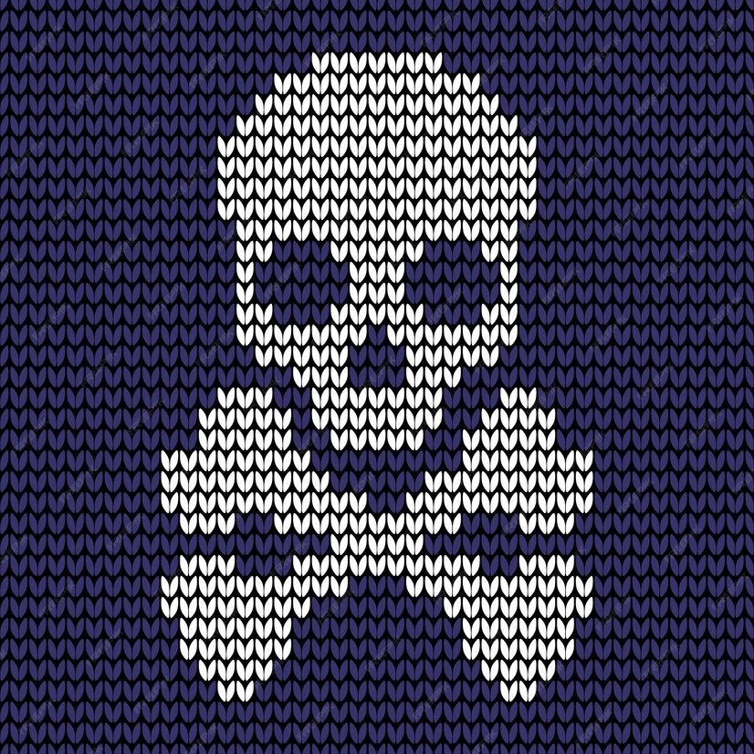 Premium Vector | Seamless skull knitting pattern Premium Vector | Seamless skull knitting pattern