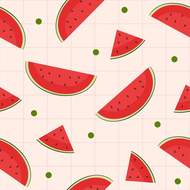 Premium Vector | Seamless watermelon pattern background Premium Vector | Seamless watermelon pattern background