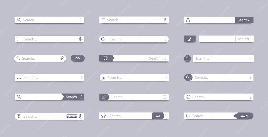 Premium Vector | Search bar. Address search field, interface bar ui ...