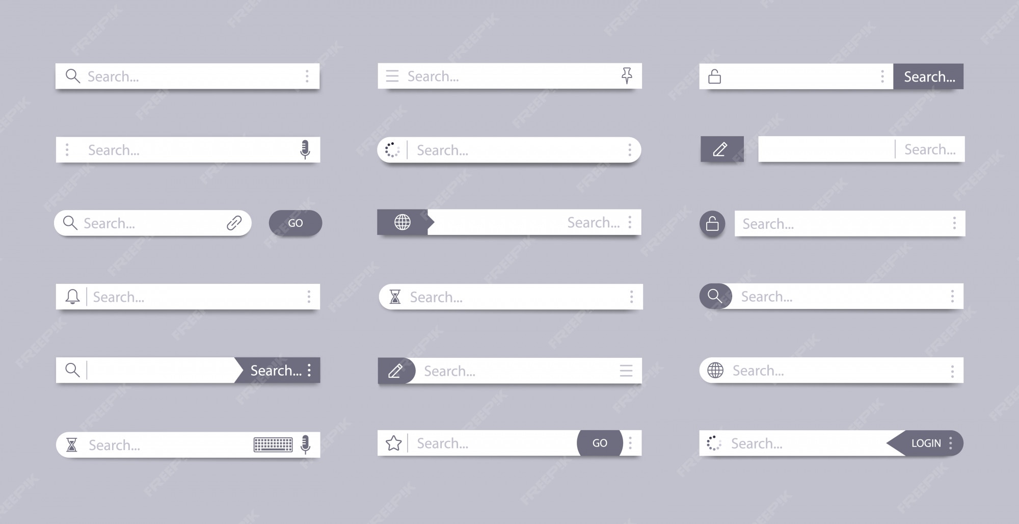 Premium Vector | Search bar. Address search field, interface bar ui navigation, web concept with ...