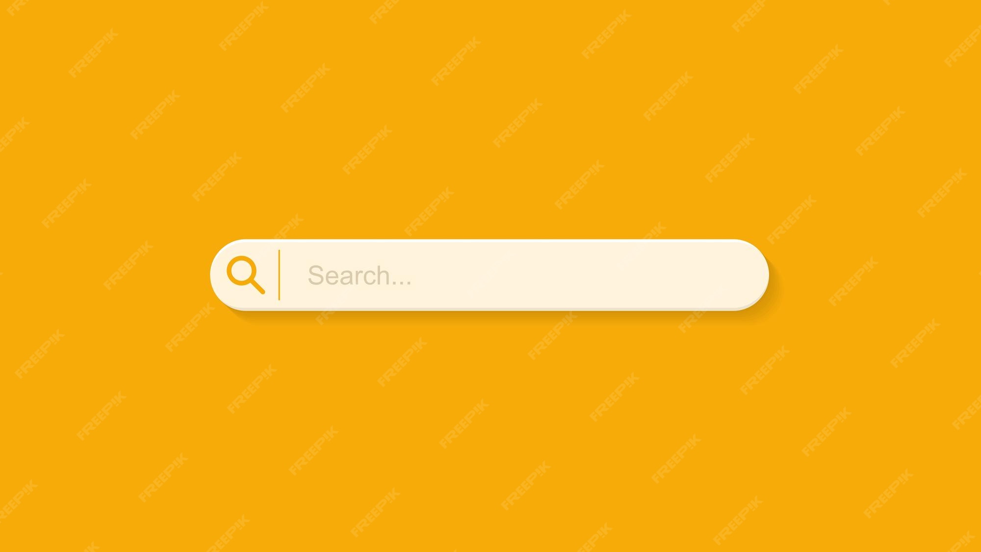 Premium Vector | Search bar design element on orange background browser ...