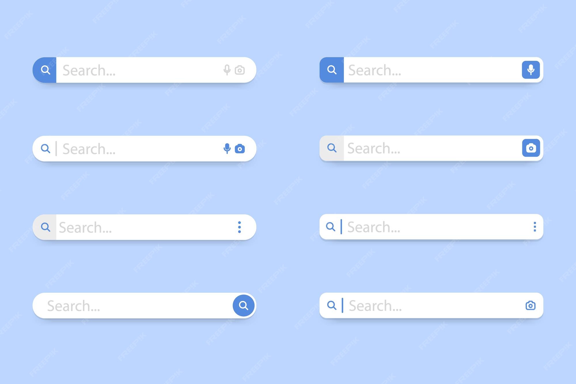Premium Vector | Search bar icon set Search form with shadow Ready ...