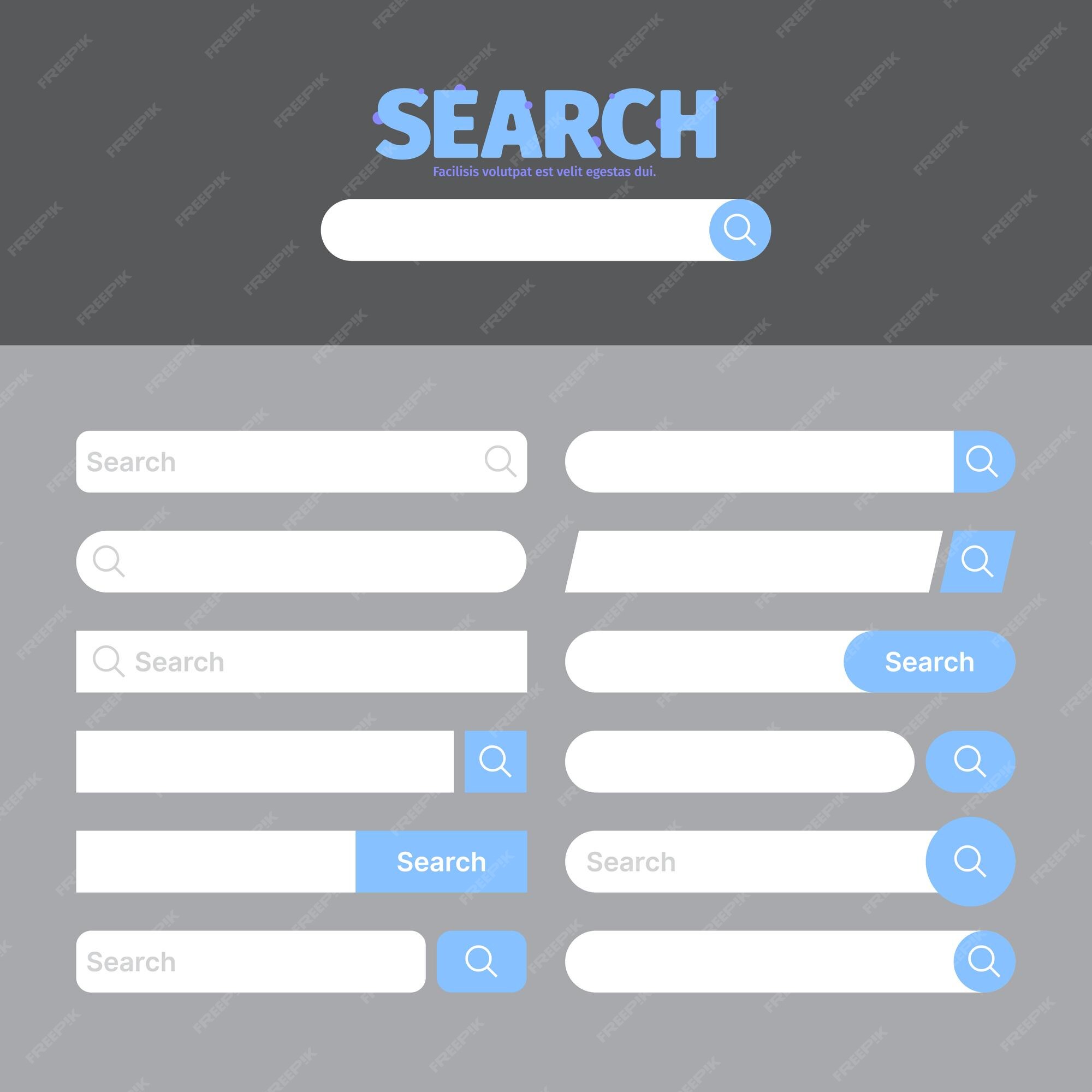 Premium Vector | Search bar website ui elements rectangle input text ...