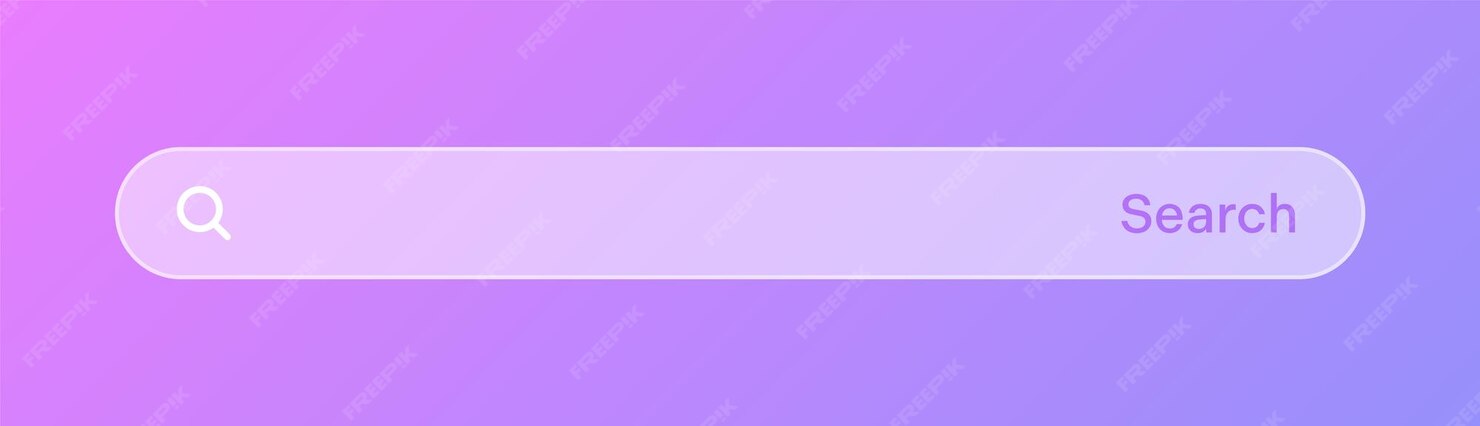Premium Vector | Search bar with round corners Internet browser engine with search box address ...