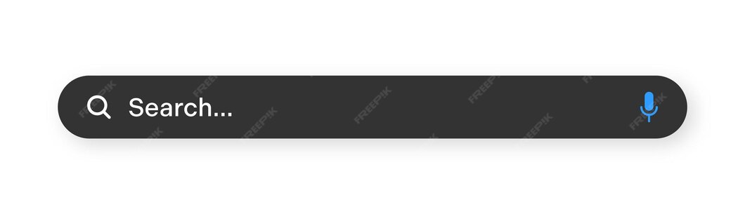 Premium Vector | Search bar with round corners Internet browser engine with search box address ...