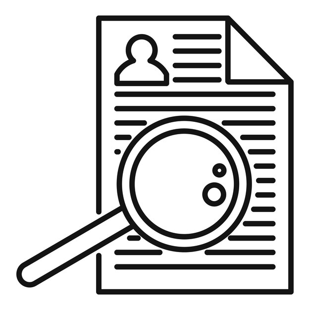 Premium Vector | Search job cv icon outline search job cv vector icon ... Premium Vector | Search job cv icon outline search job cv vector icon ...