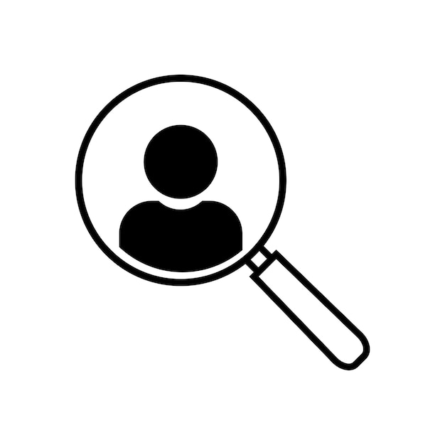 Premium Vector | Search job icon on white background Premium Vector | Search job icon on white background