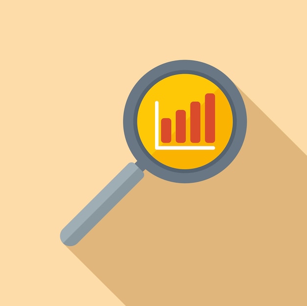 Premium Vector | Search report icon flat vector business document chart ... Premium Vector | Search report icon flat vector business document chart ...