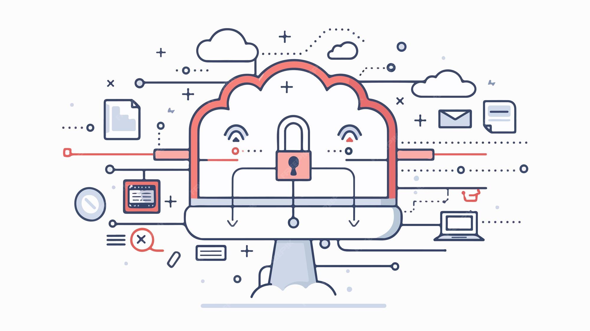 Secure Cloud Service Concept Loop Icon | Premium AI-generated vector Secure Cloud Service Concept Loop Icon | Premium AI-generated vector