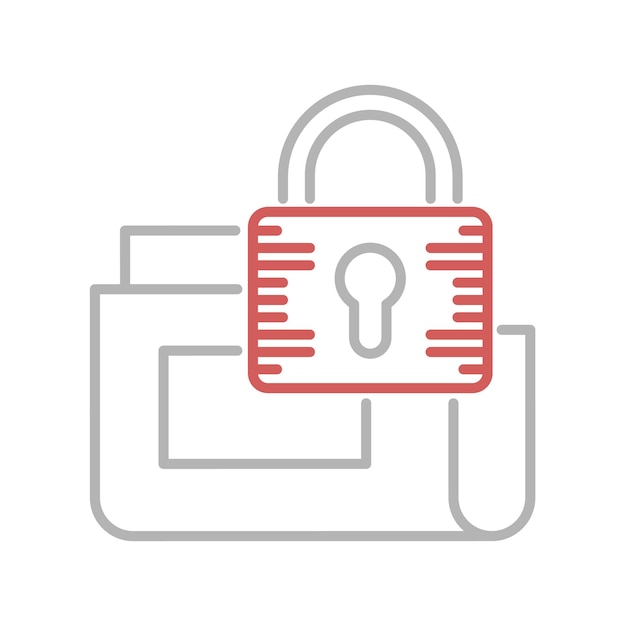 Premium Vector | Secure data folder Premium Vector | Secure data folder