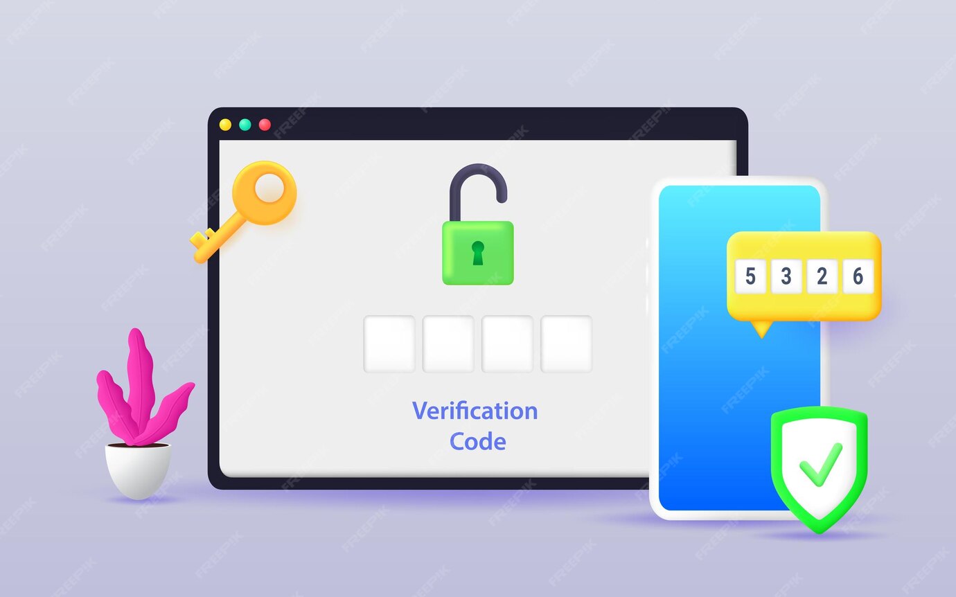 Premium Vector | Secure password verification with twofactor authentication sms notification ...