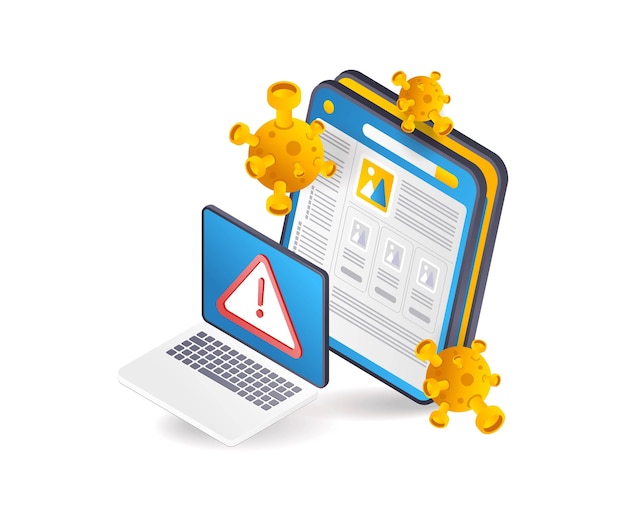 Premium Vector | Security virus system warning Premium Vector | Security virus system warning