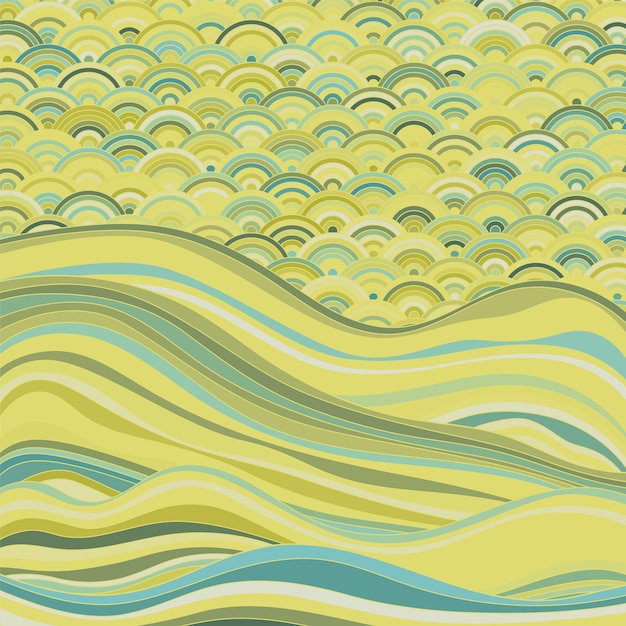 Premium Vector | Seigaiha japanese wave motif contemporary vector pattern Premium Vector | Seigaiha japanese wave motif contemporary vector pattern