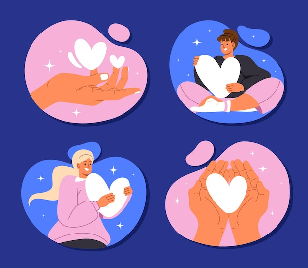Premium Vector | Self love vector set Premium Vector | Self love vector set