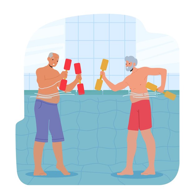 Premium Vector | Senior characters joyfully exercise in refreshing ... Premium Vector | Senior characters joyfully exercise in refreshing ...