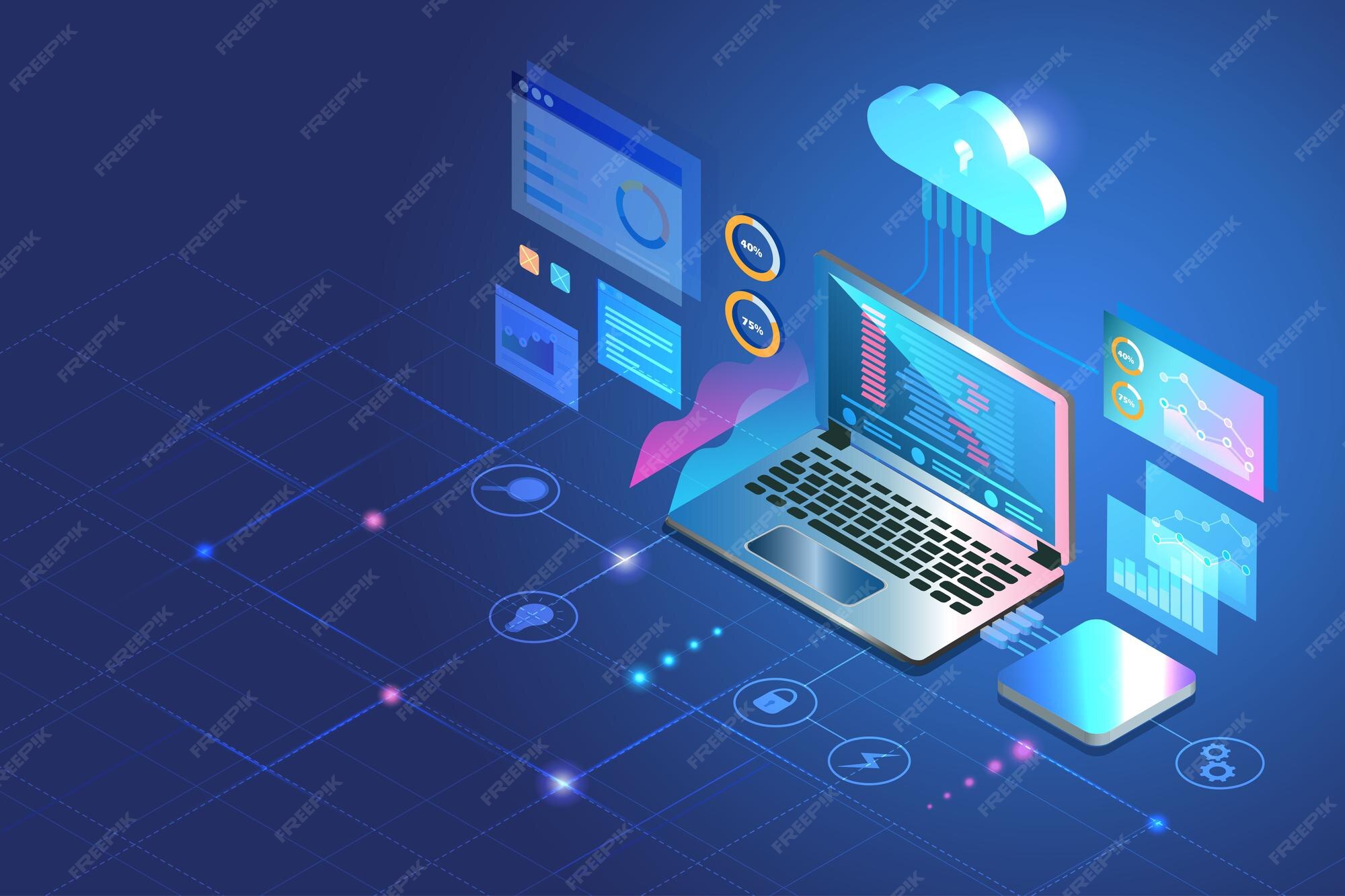 Premium Vector | Seo web development software coding and programming on ...