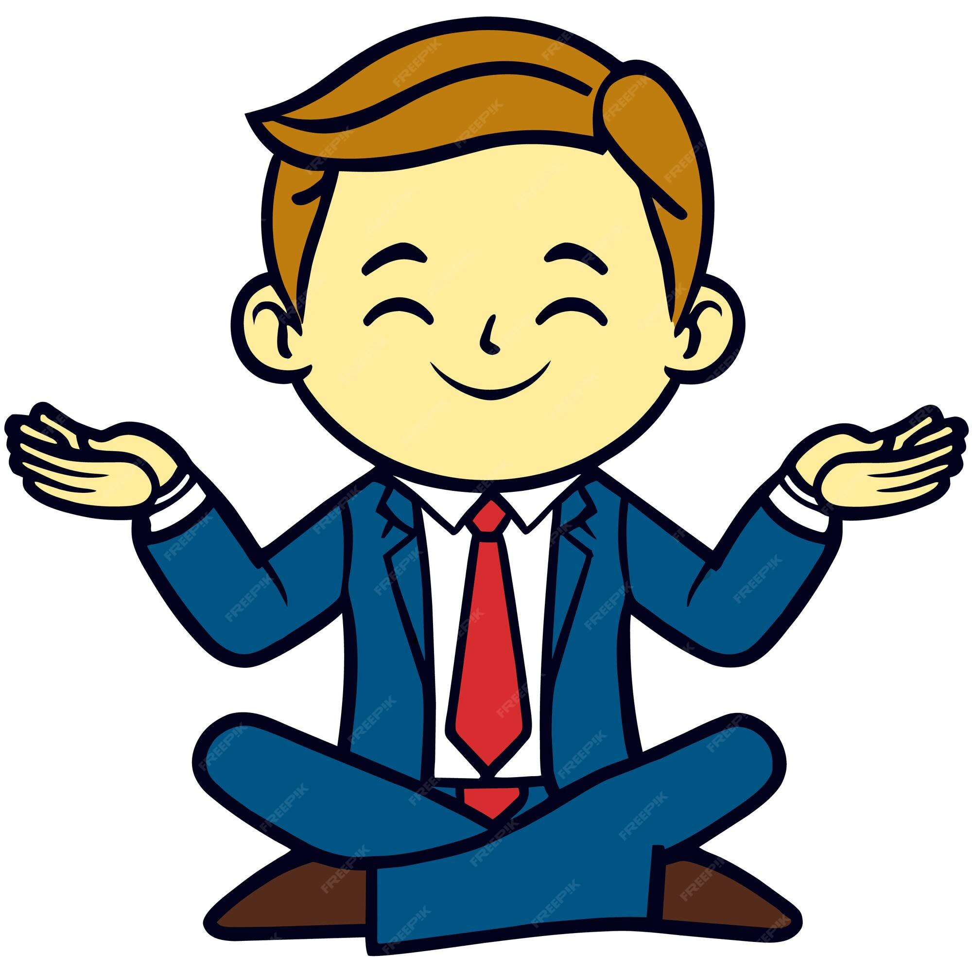 Serenity at Work Cute Businessman Yoga Cartoon Scene | Premium AI ... Serenity at Work Cute Businessman Yoga Cartoon Scene | Premium AI ...