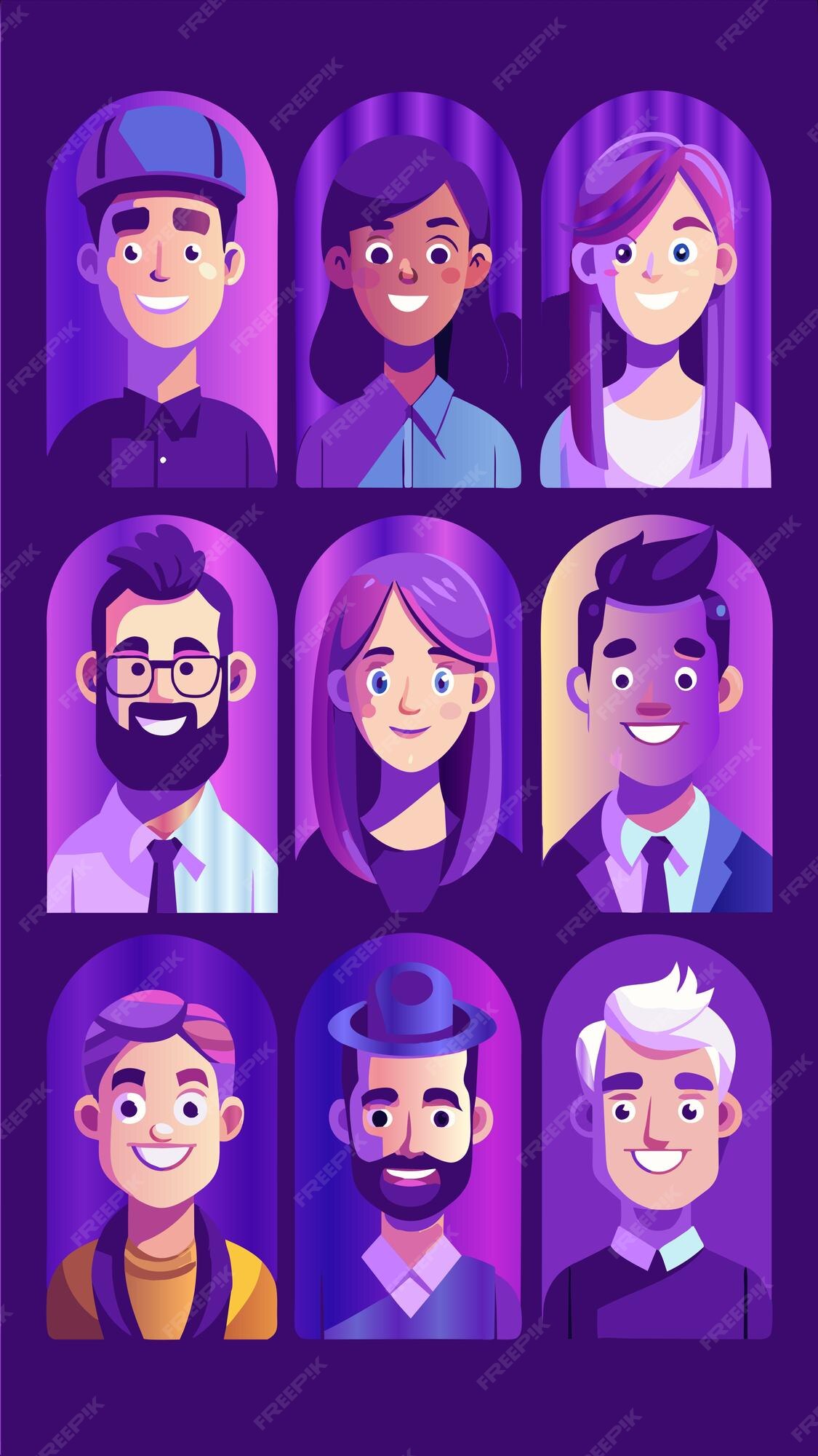 Premium Vector | A series of characters from the series Premium Vector | A series of characters from the series