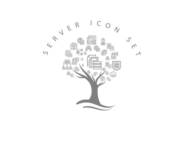 Premium Vector | Server icon set on white background premium vector Premium Vector | Server icon set on white background premium vector