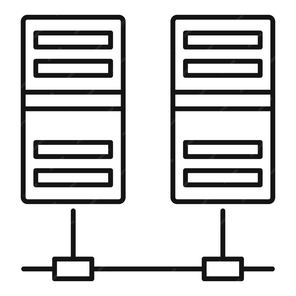 Premium Vector Server Network Connection Icon Outline Server Network Connection Vector Icon