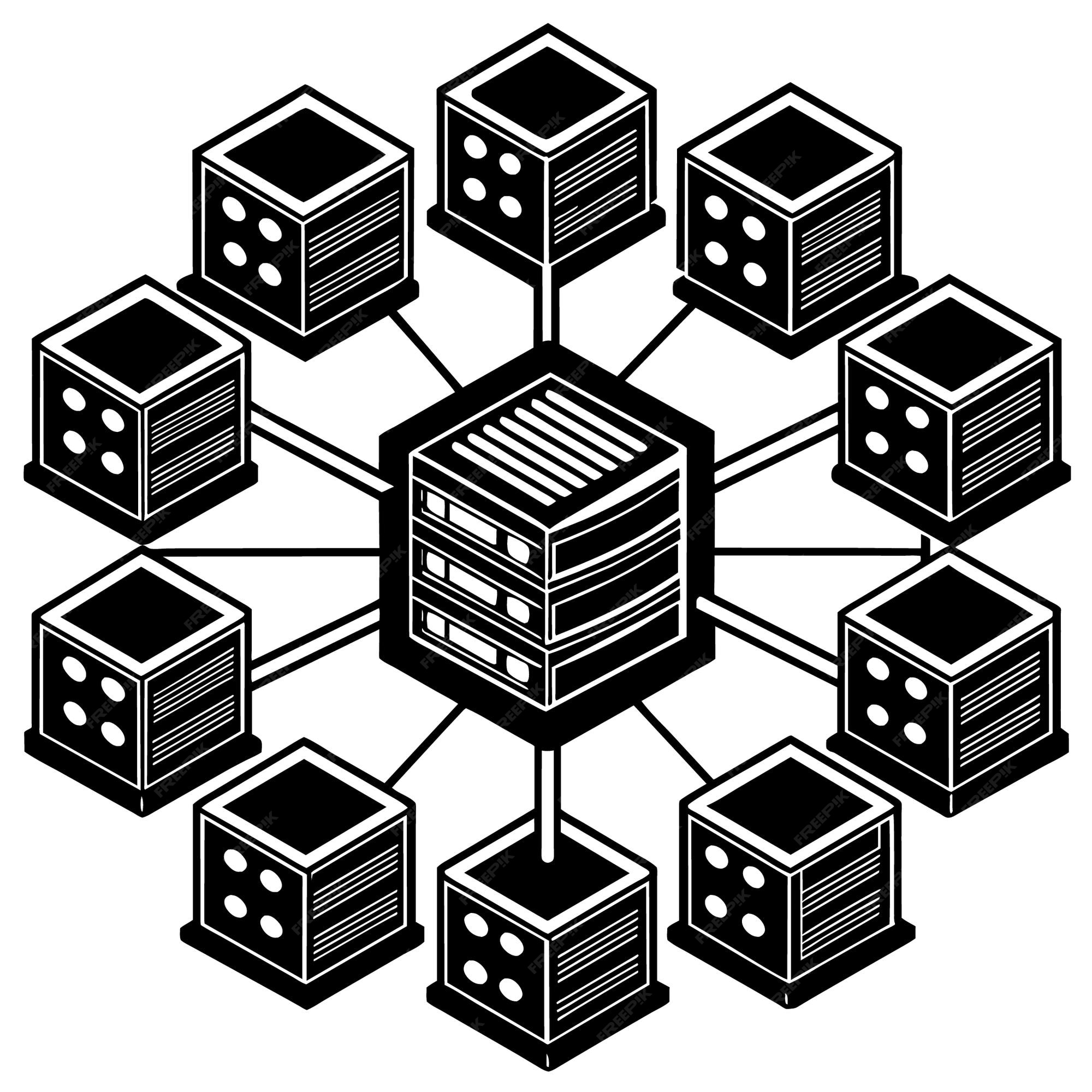 Premium Vector | Server Networking in Datacenter Optimize Data Management