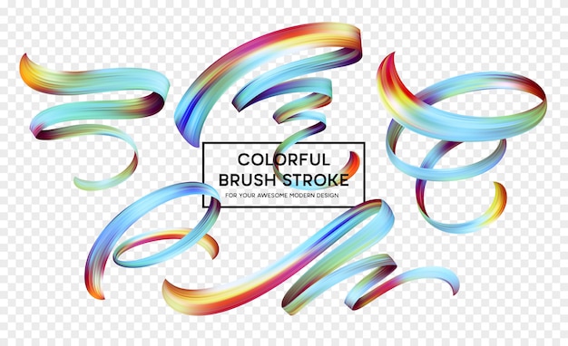 Premium Vector Set Abstract Colorful Wave Flow