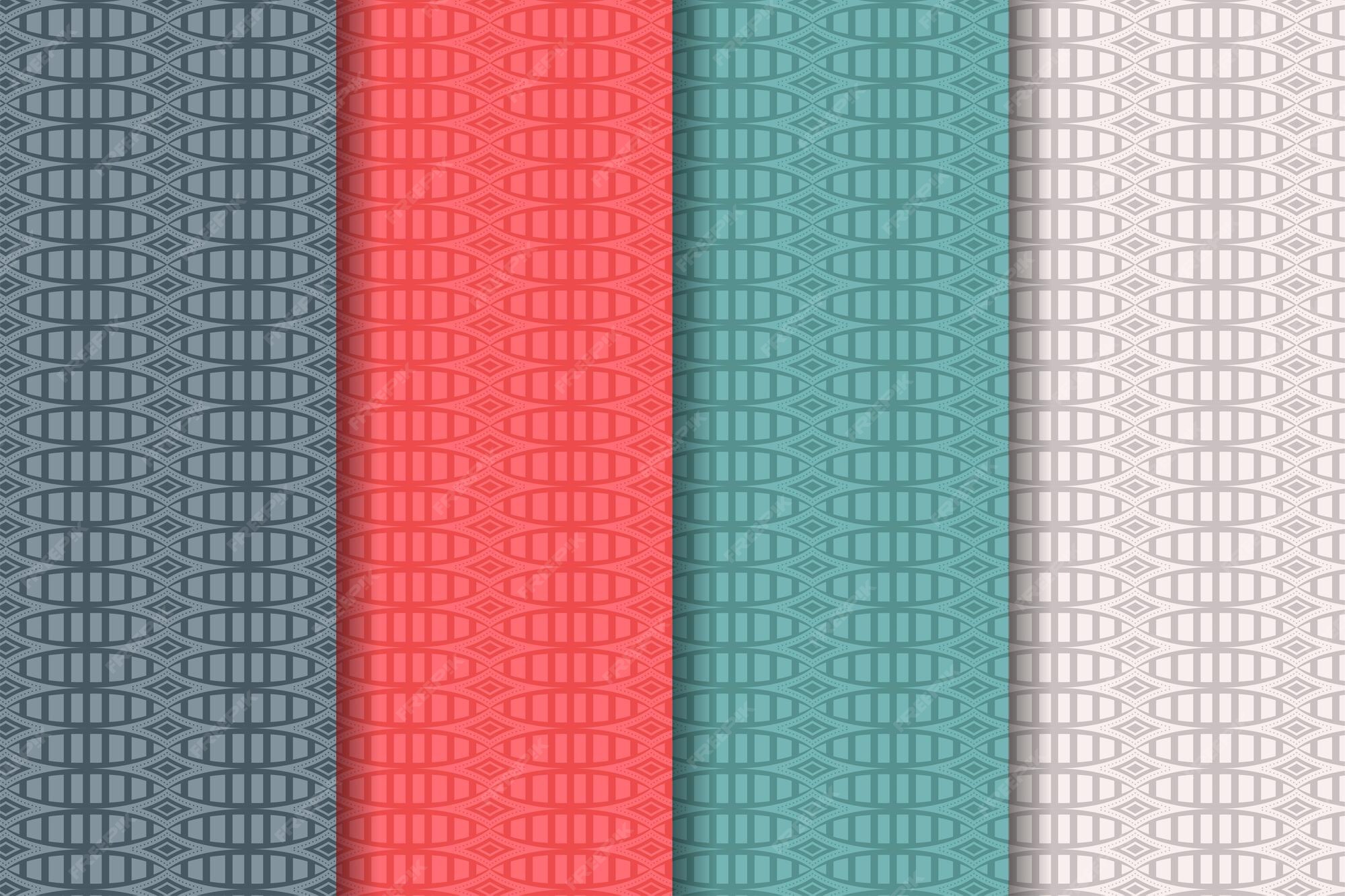 Premium Vector Set Of Abstract Curve Seamless Pattern Design Template Use Circle Curve And