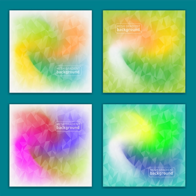 Premium Vector | Set of abstract geometric backgrounds. polygonal ... Premium Vector | Set of abstract geometric backgrounds. polygonal ...