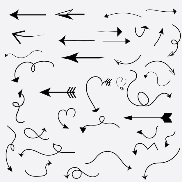 Premium Vector | Set arrow icon collection different arrows sign black ... Premium Vector | Set arrow icon collection different arrows sign black ...