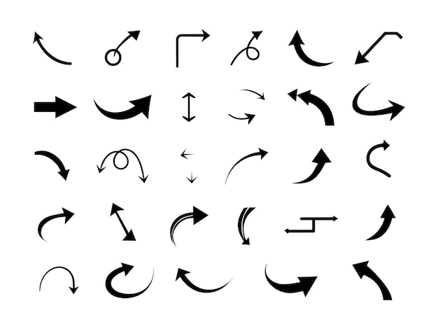 Premium Vector | Set arrow icons vector different types of arrow signs ... Premium Vector | Set arrow icons vector different types of arrow signs ...