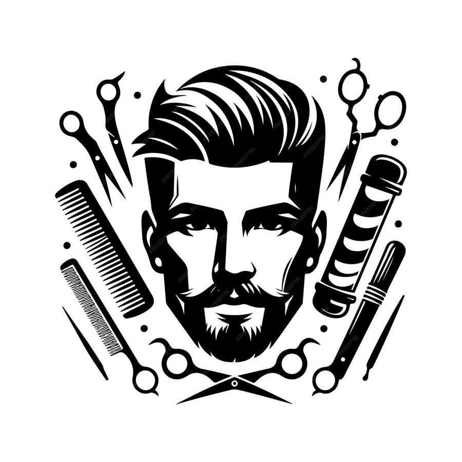 Set of barber vector silhouette design | Premium AI-generated vector Set of barber vector silhouette design | Premium AI-generated vector