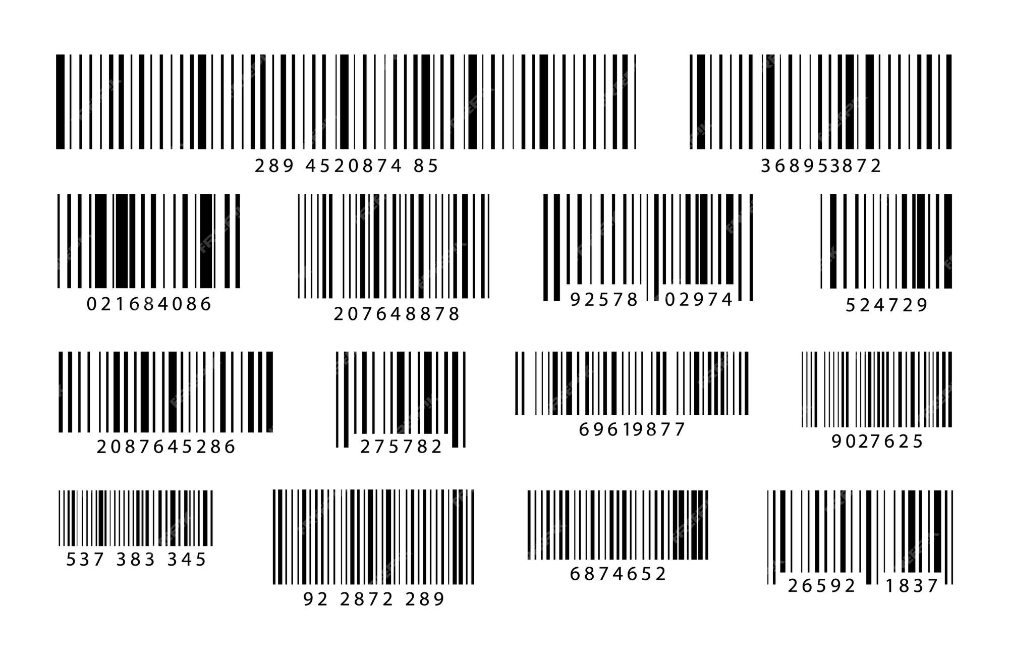 Premium Vector | Set of barcodes Industrial code bars Premium Vector | Set of barcodes Industrial code bars