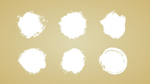 Premium Vector | Set of brush strokes, white ink grunge brush sircle ... Premium Vector | Set of brush strokes, white ink grunge brush sircle ...