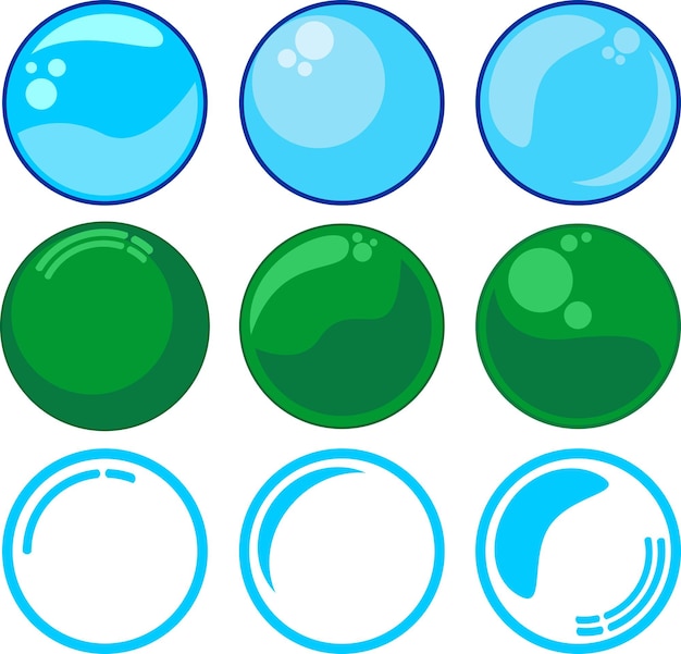 Premium Vector | Set of bubbles vector Premium Vector | Set of bubbles vector