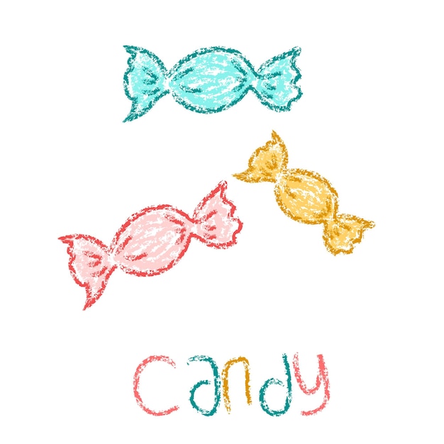 Premium Vector | Set of candy hand drawn Premium Vector | Set of candy hand drawn